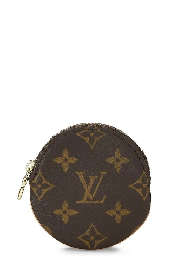 LOUIS VUITTON Monogram Canvas Porte Monnaie Round - Brown