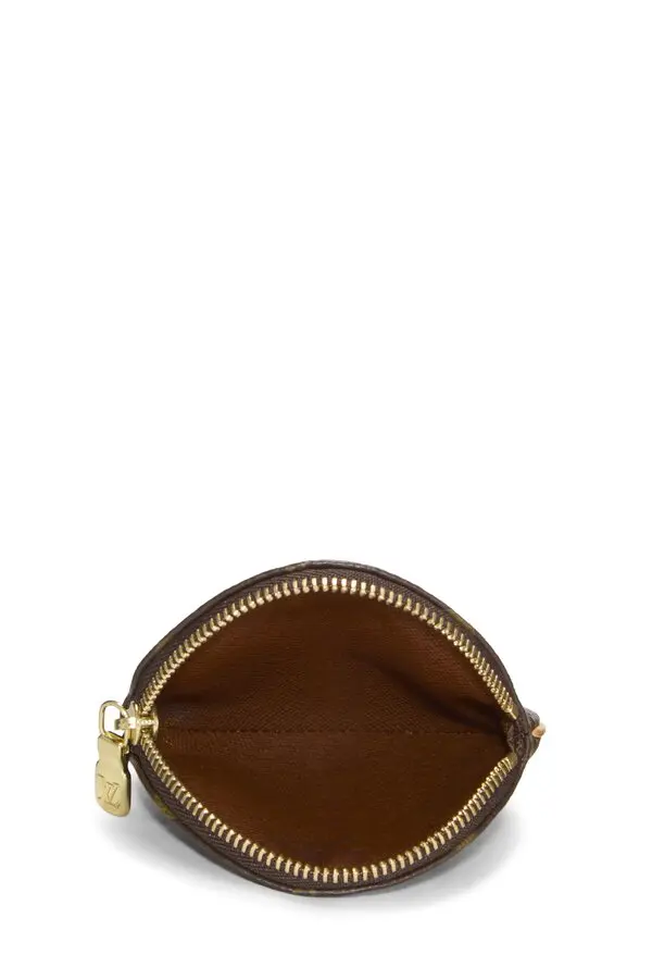 LOUIS VUITTON Monogram Canvas Porte Monnaie Round