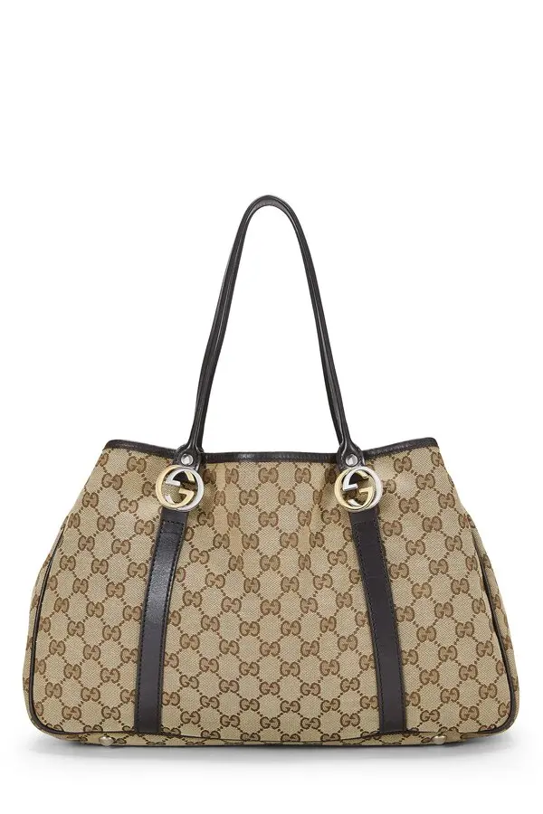Gucci Original Gg Canvas Twins Tote - Brown