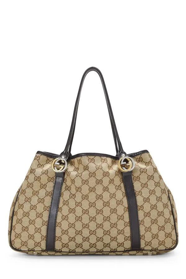 Gucci Original Gg Canvas Twins Tote - Brown