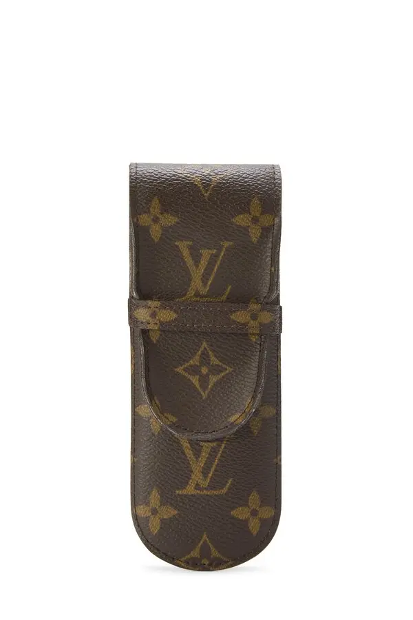 LOUIS VUITTON Monogram Canvas Etui Stylos Pen Case - Brown