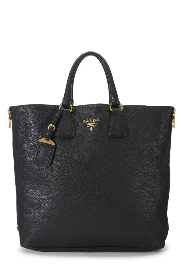 Prada Vitello Daino Side Zip Tote