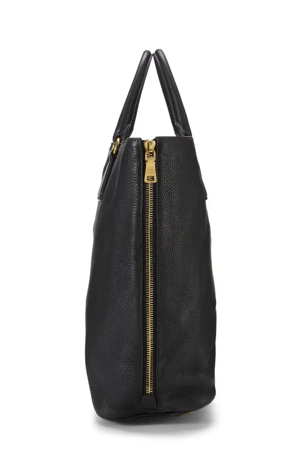 Prada Vitello Daino Side Zip Tote