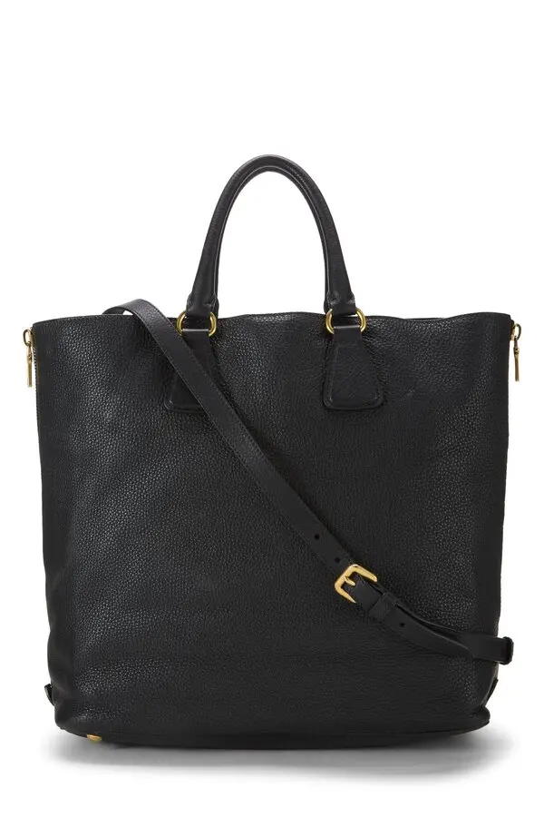 Prada Vitello Daino Side Zip Tote