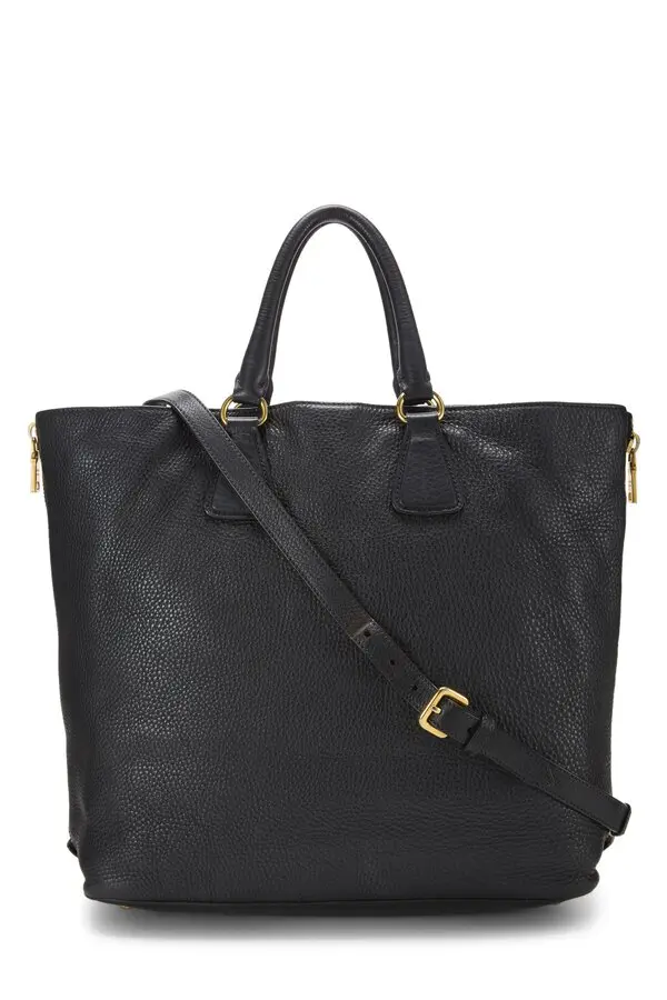 Prada Vitello Daino Side Zip Tote