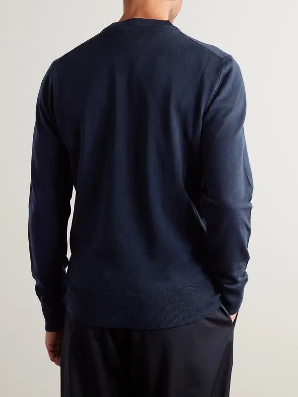 Mr P. Merino Wool Sweater - Blue