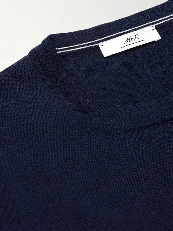Mr P. Merino Wool Sweater - Blue