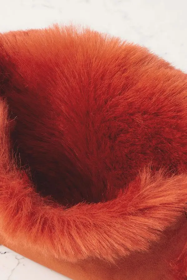 Saint Laurent Kate Reversible Faux Fur And Suede Shoulder Bag