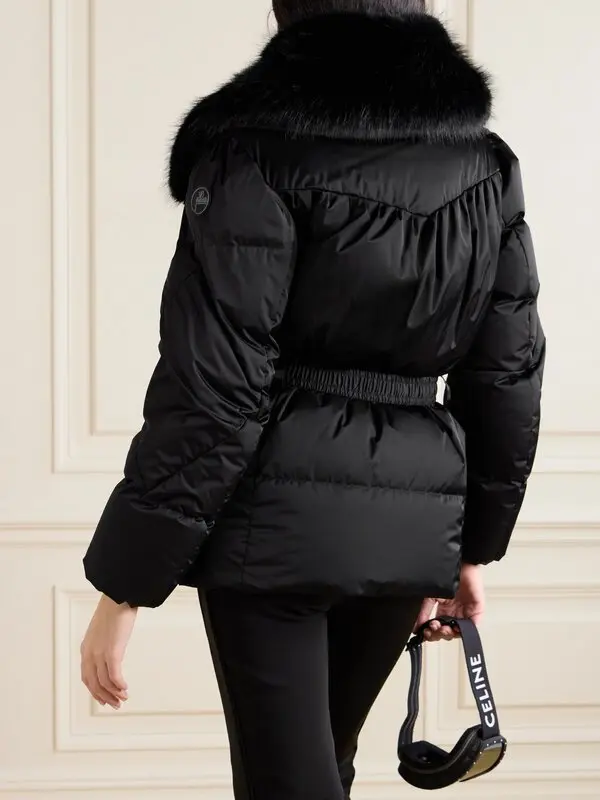 Fusalp Vela Faux Fur-trimmed Belted Down Jacket