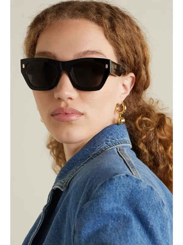 Fendi Roma D-frame Sunglasses - Black