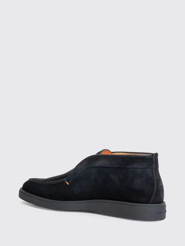 Santoni Suede Ankle Boots - Navy