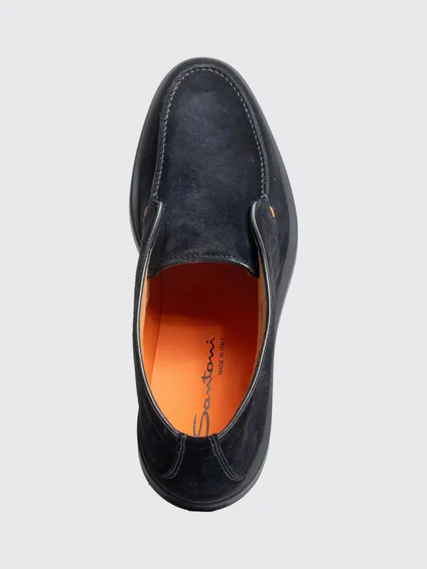Santoni Suede Ankle Boots - Navy