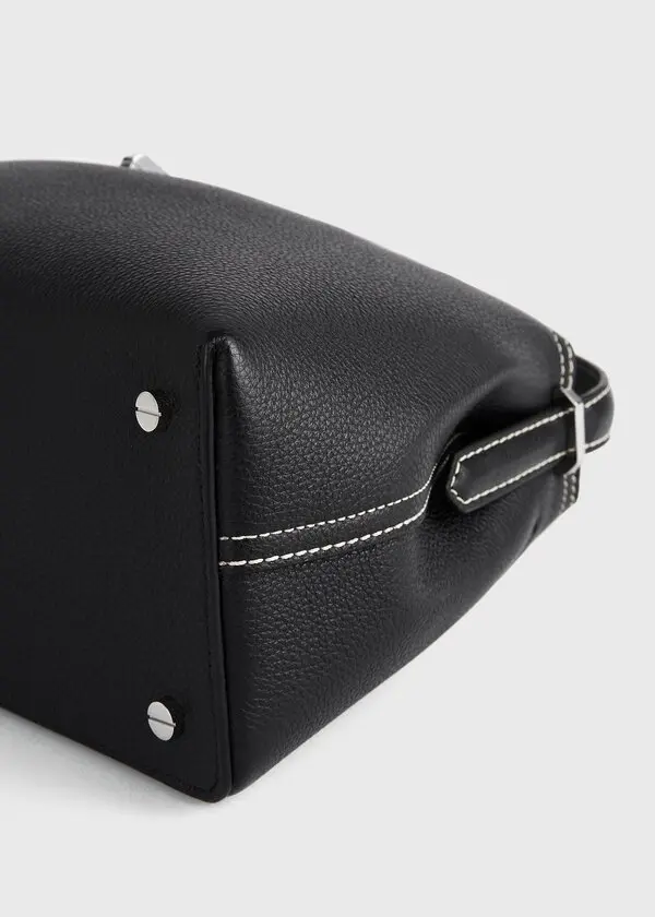 TOTEME T-lock Grained-leather Top Handle