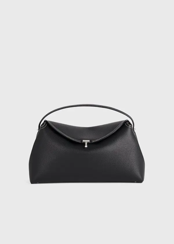 TOTEME T-lock Grained-leather Top Handle