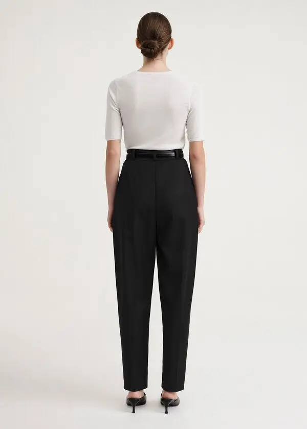 TOTEME Deep Pleat Straight Leg Trousers