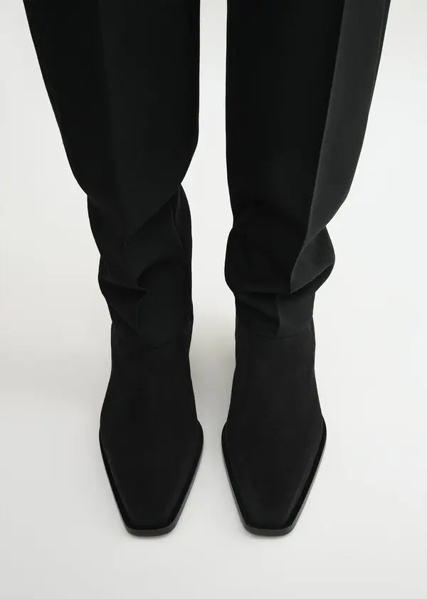 TOTEME Suede City Boots - Black