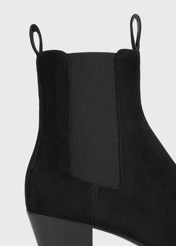 TOTEME Suede City Boots - Black