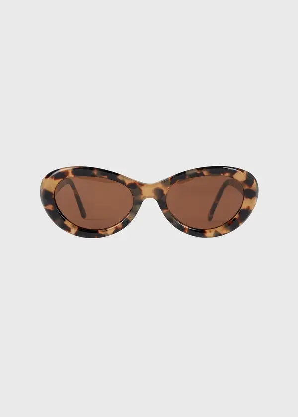 TOTEME Oval Sunglasses - Tortoise