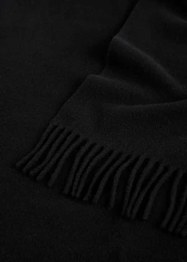 TOTEME Classic Wool Scarf - Black