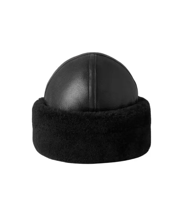 TOTEME Shearling Hat - Black