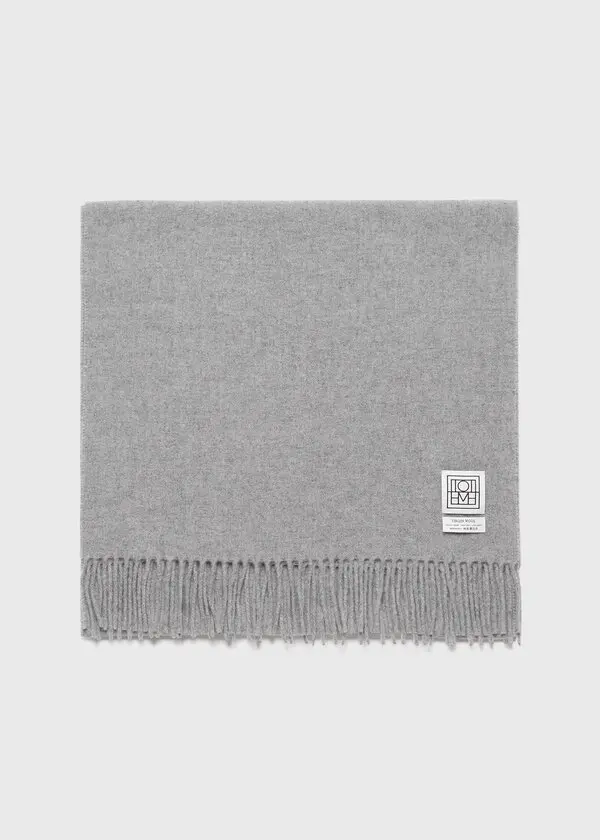 TOTEME Classic Wool Scarf - Grey