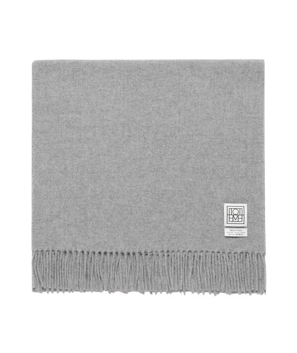 TOTÊME Classic Wool Scarf - Light Grey Melange