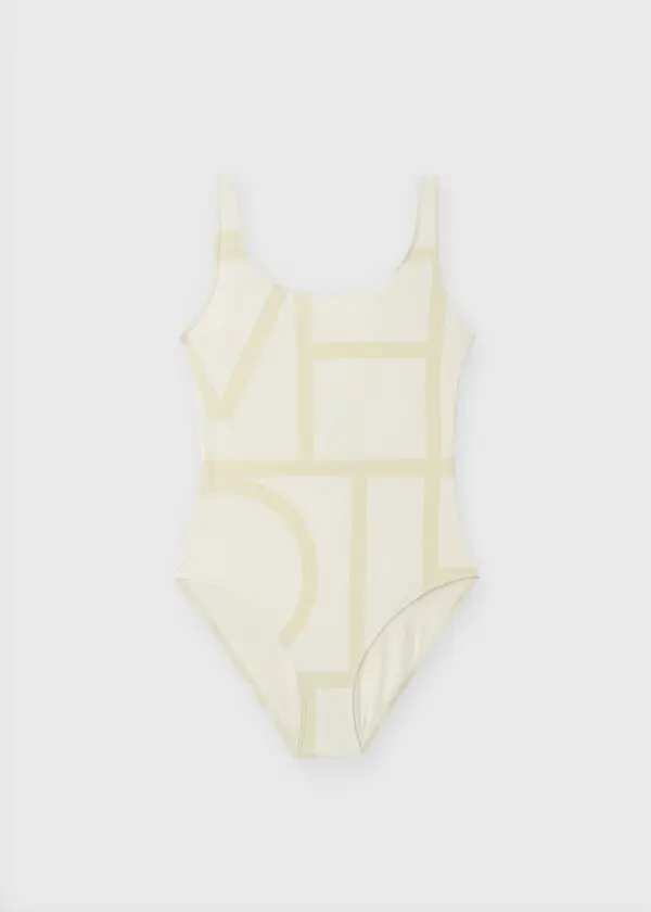 TOTEME Monogram One-piece Swimsuit - Sand Monogram