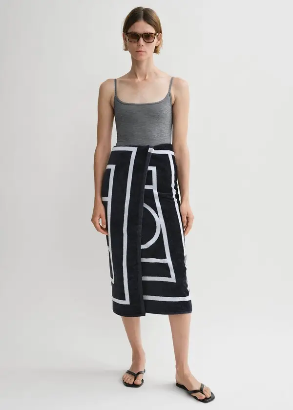 TOTEME Monogram Jacquard Beach Towel