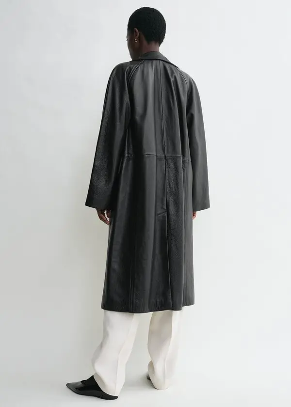 TOTEME Raglan-sleeve Leather Coat