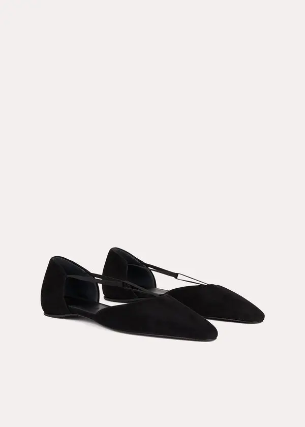 TOTEME The Suede T-strap Flat