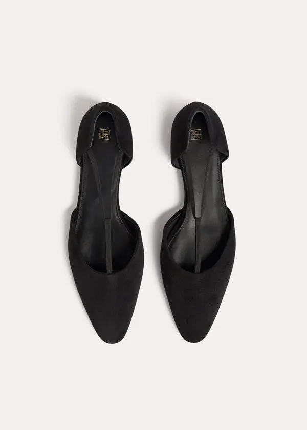 TOTEME The Suede T-strap Flat
