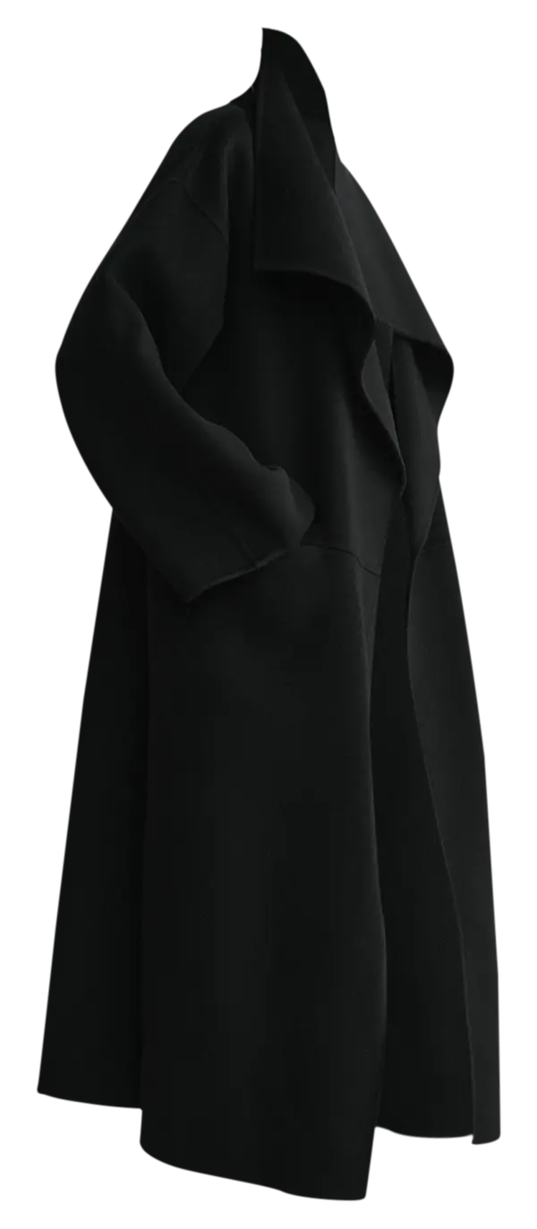 TOTEME Signature Wool Cashmere Coat - Black