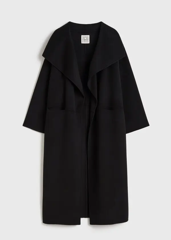 TOTEME Signature Wool Cashmere Coat - Black