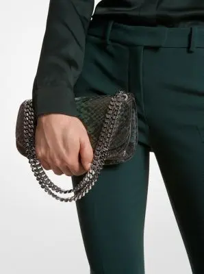 Michael Kors Christie Embossed Leather Envelope Bag