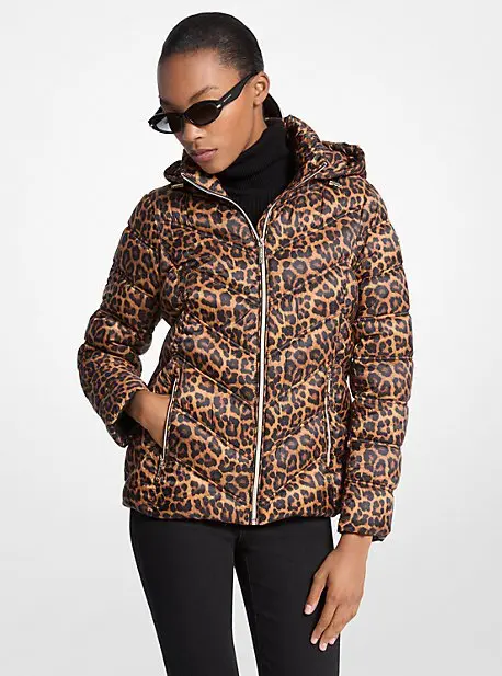 Michael Kors Packable Quilted Puffer Jacket - Brown