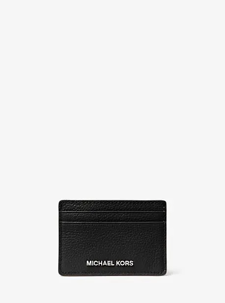 Michael Kors Pebbled Leather Card Case - Black