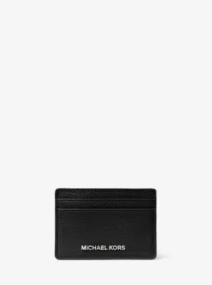 Michael Kors Pebbled Leather Card Case - Black
