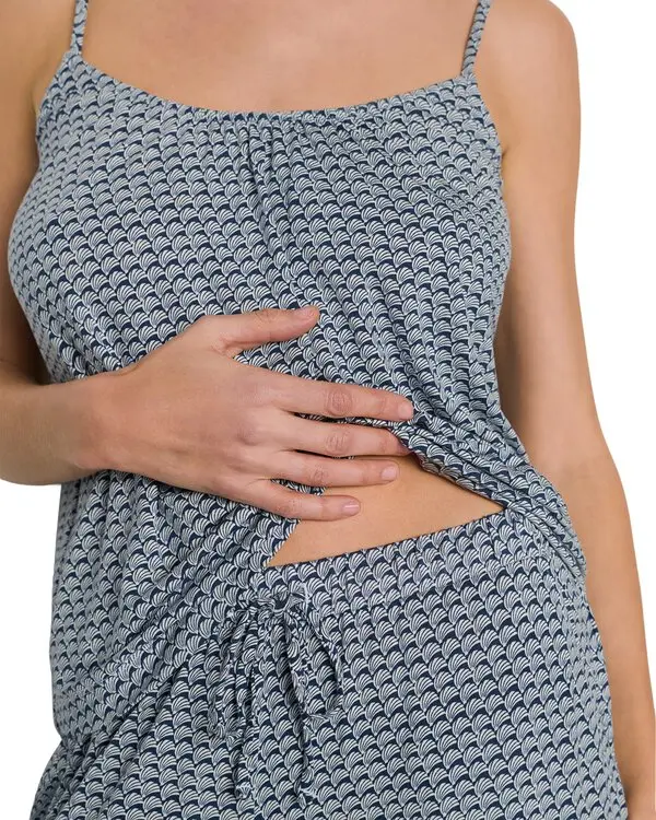Eberjey Gisele Striped Pajama Set - Seashell Navy