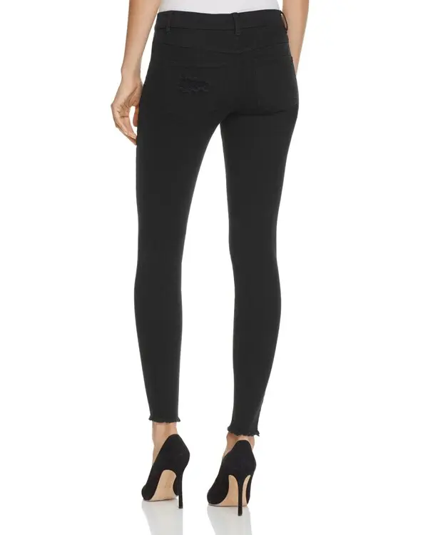 Hue Ripped Knee Denim Leggings - Black