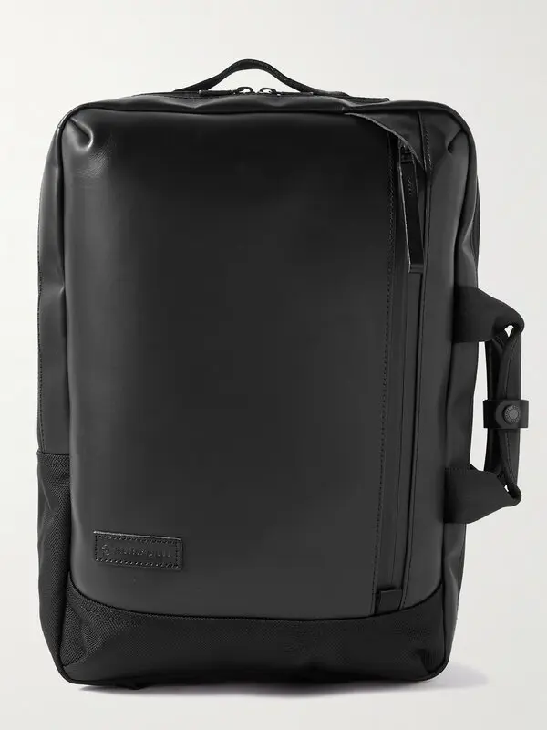 MASTER-PIECE CO Slick Cordura® Ballistic And Leather Backpack - Black