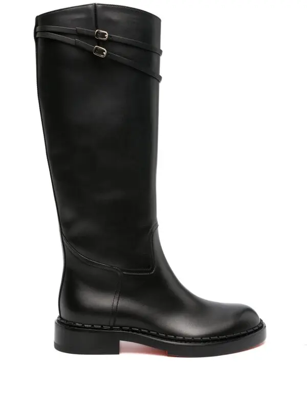Santoni Knee-length Leather Boots