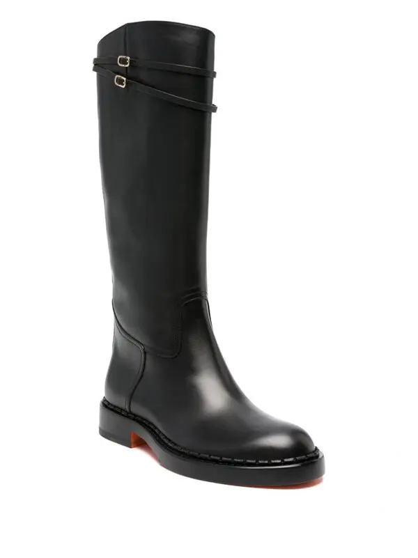 Santoni Knee-length Leather Boots