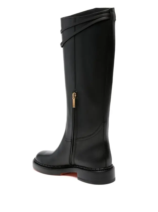 Santoni Knee-length Leather Boots