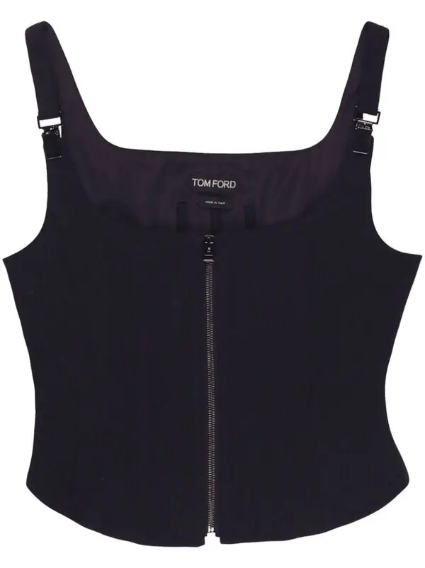 TOM FORD Zip-up Corset Tank Top