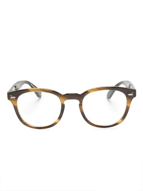 Oliver Spencer Tonal Round-frame Eyeglasses - Brown