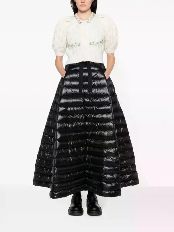 Herno Quilted Drawstring Maxi Skirt