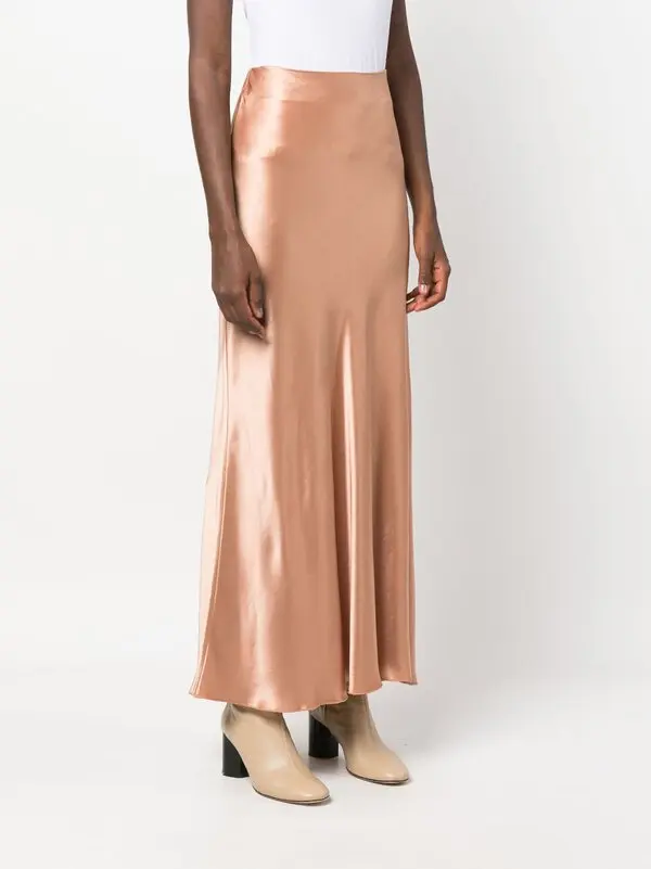 FORTE_FORTE High-waisted Straight Skirt - Orange
