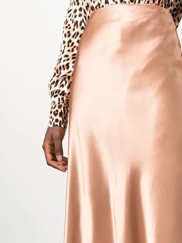 FORTE_FORTE High-waisted Straight Skirt - Orange