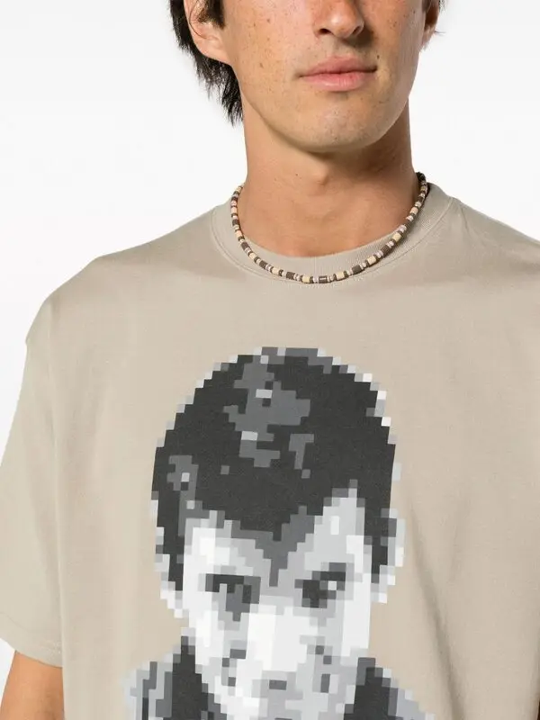 Undercover Pixelated-print Cotton T-shirt