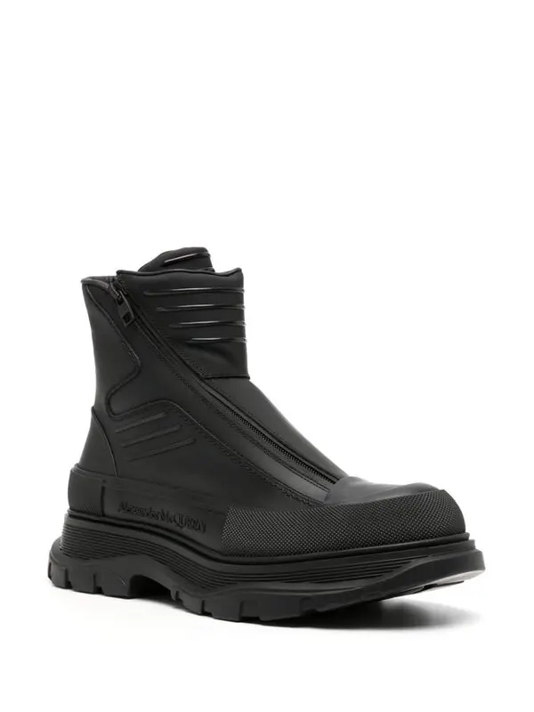 Alexander McQueen 45mm Tread Slick Leather Boots